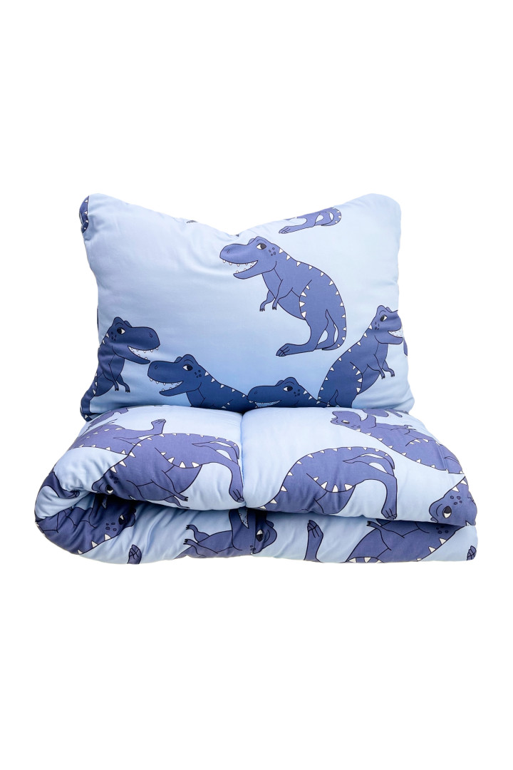 T-REX BLUE FILLED BEDDING